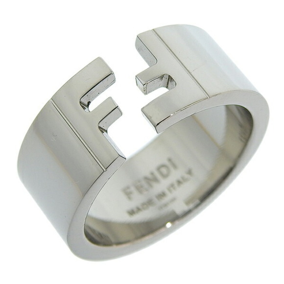 Fendi | Jewelry | Fendi Ff Logo Ring S Silver No 8 Ladies | Poshmark